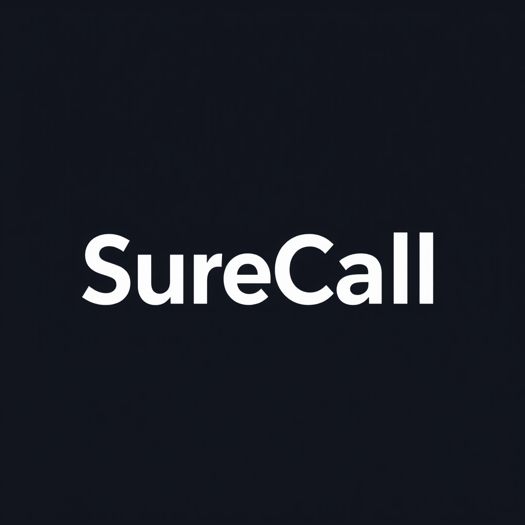 The SureCall.ai Bold Minimal Logo - Stock Image & Prompt | 2Moons